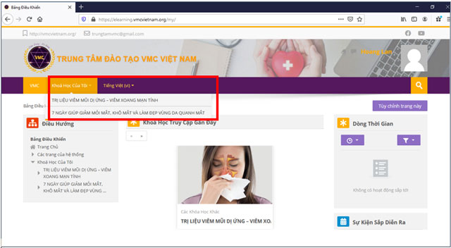 HƯỚNG DẪN ĐĂNG NHẬP VÀ SỬ DỤNG HỆ THỐNG VMC-ELEARNING - OME Trung tâm Đào tạo & Chăm sóc sức ...